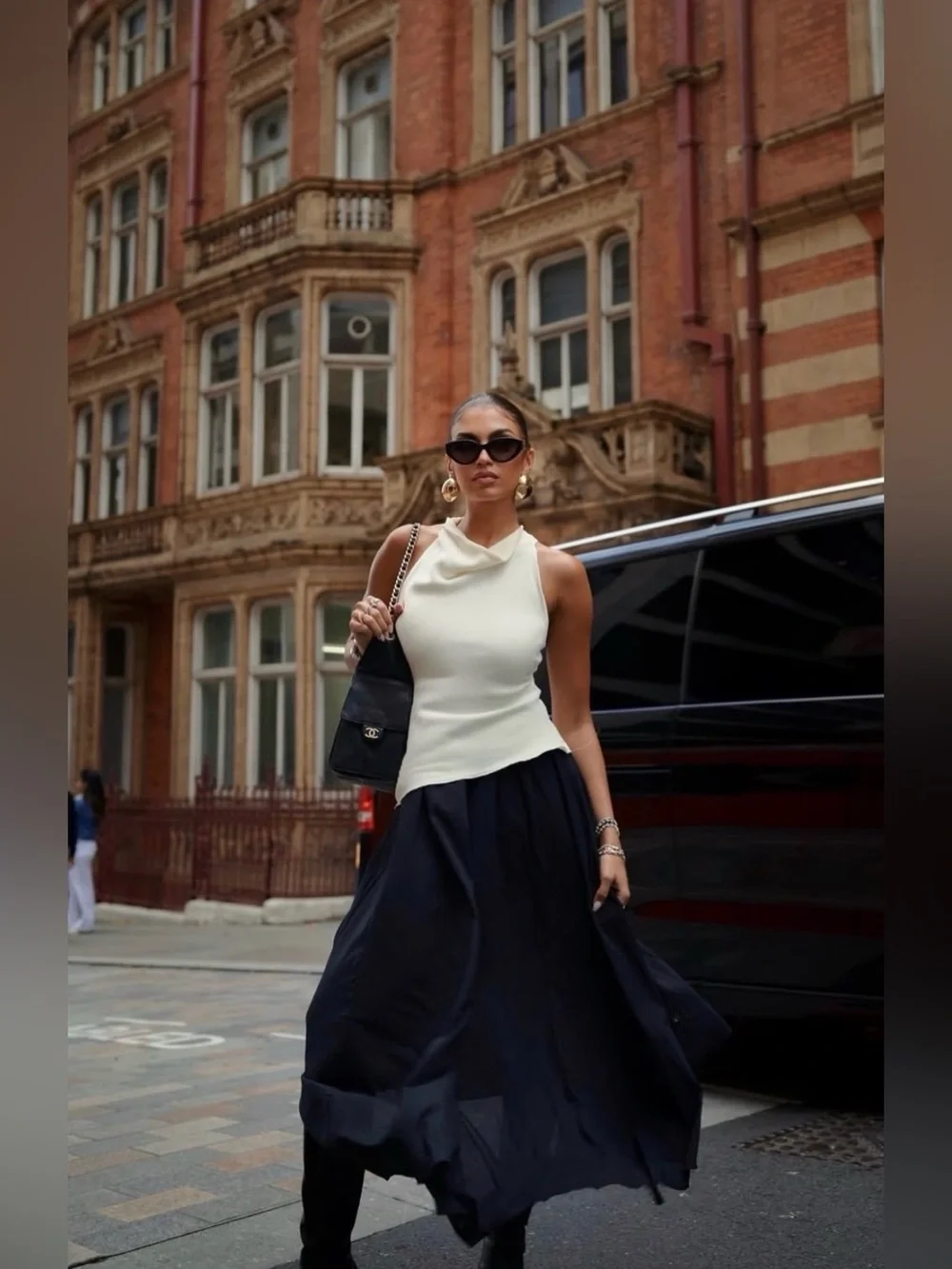 Zara | Skirts | Zara Nwt Zw Collection Flowy Drop Waist Combination ...